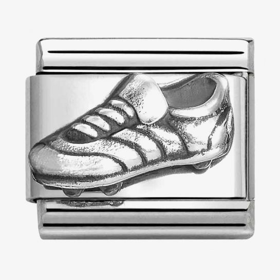 NOMINATION Classic Silvershine Oxidised Football Boot Charm – The ...