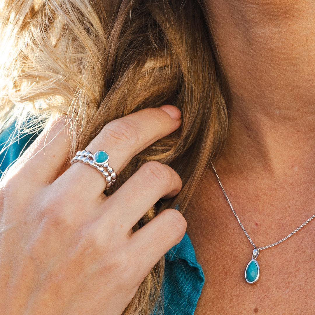 Kit Heath Coast Pebble Azure Gemstone Ring – The Secret Garden