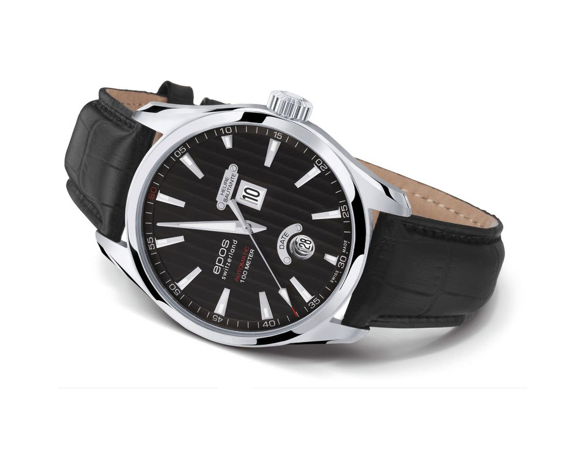EPOS Artistry Sapphire Crystal Jumping Hour Automatic Watch – The ...