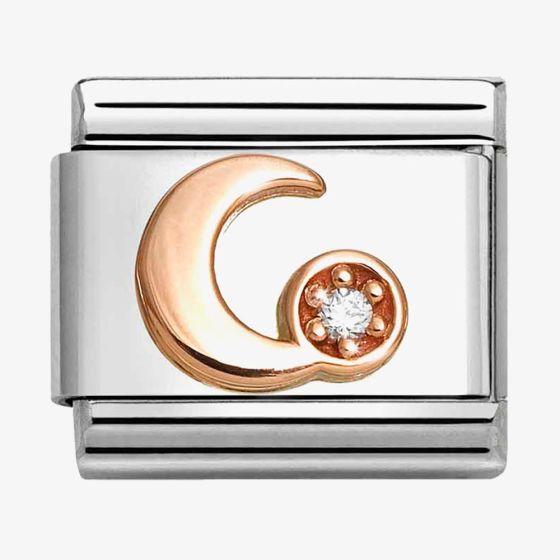 NOMINATION Charm Rose Gold Symbols White Moon Charm – The Secret Garden