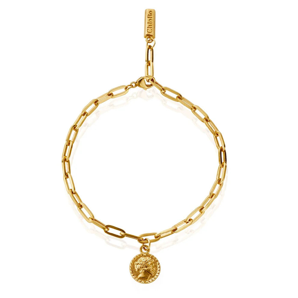 CHLOBO 22ct Gold Plated Mini Link Aphrodite Goddess Anklet – The Secret ...