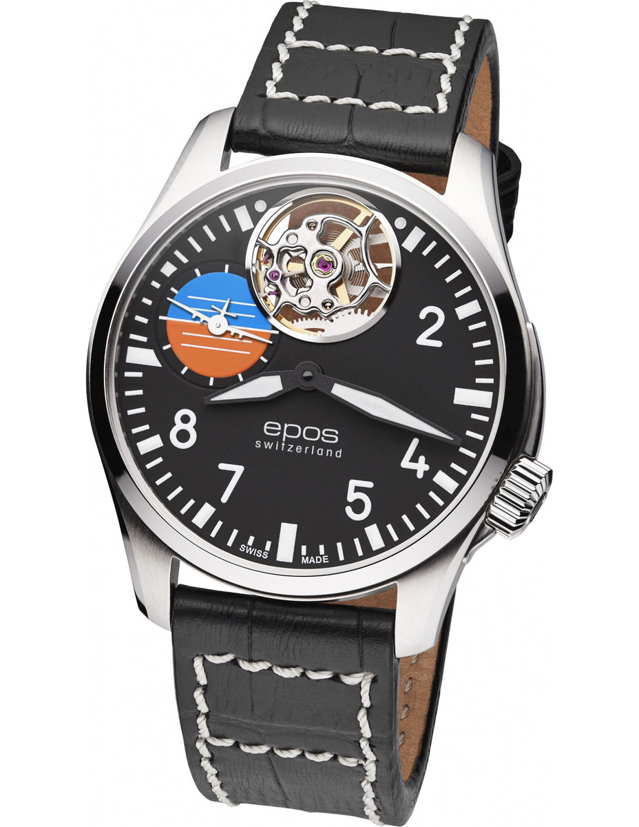 EPOS Timeless Sapphire Crystal Pilot Hand-Wound Watch – The Secret Garden