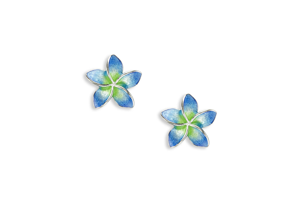 Nicole Barr Blue Plumeria Studs – The Secret Garden