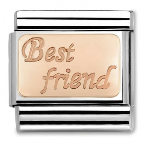 NOMINATION Charm Rose Gold Engraved BEST FRIEND – The Secret Garden